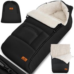 Kidiz® Babyfußsack Baby Fußsack Winterfußsack Babyschale mit Reißverschluss Kuschelsack Babydecke Kinderwagen waschbar verschließbarer Kopfteil ,Tasche, passend für alle Kinderwagen