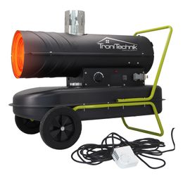 TroniTechnik&reg; TT-HK-244 Heizkanone Dieselkanone Heizl&uuml;fter 20kW mit Handgriff, Rohrrahmen, R&auml;dern und Abluftauslass