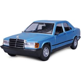 Bburago Sammlerauto Mercedes 190E ´87, blau, Maßstab 1:24, blau