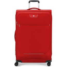 Roncato Weichgepäck-Trolley Joy, 75 cm, 4 Rollen, Reisegepäck Koffer mittel groß mit Volumenerweiterung und TSA Schloss, rot