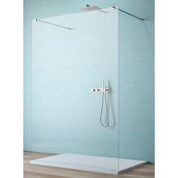 maw by GEO Walk-in-Dusche AW002, Einscheibensicherheitsglas, Breite 120 cm, silberfarben