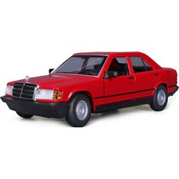 Bburago Sammlerauto Mercedes 190E ´87, rot, Maßstab 1:24, rot