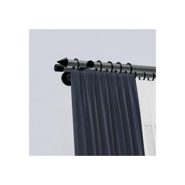 Gardinenstange Calais, Indeko, Ø 20 mm, 2-läufig, Wunschmaßlänge, verschraubt, Komplett-Set inkl. Montagematerial, schwarz|silberfarben