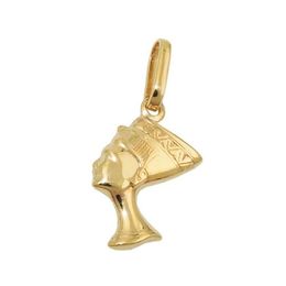 Schmuck Krone Kettenanhänger Ketten-Anhänger Pharao Nofretete aus 375 Gold Gelbgold Halsschmuck