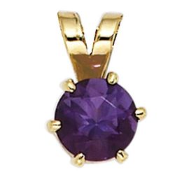 Schmuck Krone Perlenanhänger Anhänger Amethyst & 585 Gelbgold