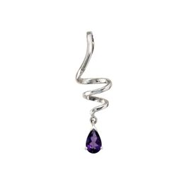 Schmuck Krone Perlenanhänger Anhänger Tropfen Amethyst Spirale