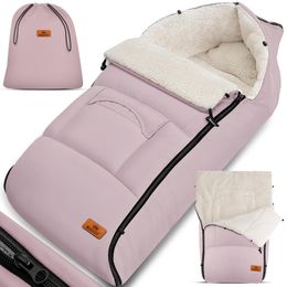 Kidiz® Babyfußsack Baby Fußsack Winterfußsack Babyschale mit Reißverschluss Kuschelsack Babydecke Kinderwagen waschbar verschließbarer Kopfteil ,Tasche, passend für alle Kinderwagen