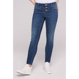 SOCCX Slim-fit-Jeans mit verkürztem Bein, blau