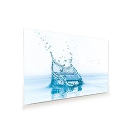 Primedeco Glasbild Wandbild Wasserspritzen mit Aufhängung