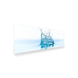 Primedeco Glasbild Wandbild Wasserspritzen mit Aufhängung
