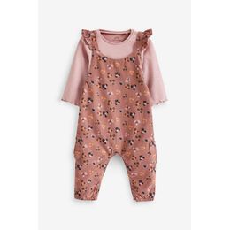 next Body & Hose Baby-Latzhose aus Cord mit Blümchenmuster und Body (2-tlg)