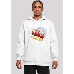 F4NT4STIC Sweatshirt Disney Cars Lightning McQueen Herren,Premium Merch,Slim-Fit,Kapuzenpullover,Bedruckt, weiß