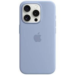 Apple Silicon Case MagSafe Backcover Apple iPhone 15 Pro Winterblau Induktives Laden, Stoßfest