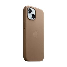 Apple Finewoven Case Backcover Apple iPhone 15 Taupe Induktives Laden, Stoßfest