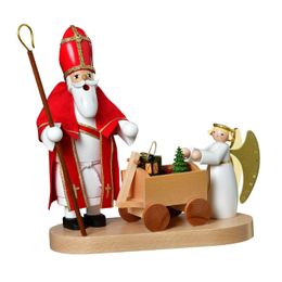 KWO Kunstgewerbe Werkstätten Räuchermännchen Heiliger St. Nikolaus mit Christkind