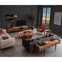 JVmoebel Wohnzimmer-Set Große Wohnzimmer Couch Garnitur Dreisitzer Sessel Couchtisch 3+3+1