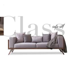JVmoebel 3-Sitzer Graues Luxus Sofa Polster Couch Wohnzimmer Einrichtung Stilvolle