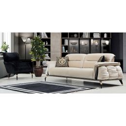 JVmoebel Wohnzimmer-Set Luxus 2tlg Wohnzimmer Set Sofa 3-Sitzer mit sessel Modernes Design