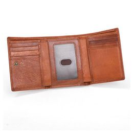 Mnöpf Brieftasche Leder-Kreditkartenetui in Antik mit RFID-Leseschutzfunktion