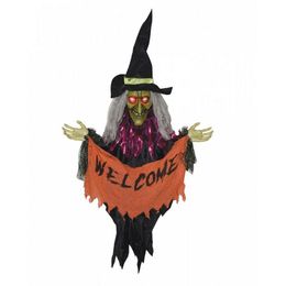 Horror-Shop Dekoobjekt Halloween Hexen Figur mit Bewegung als Türdekorati
