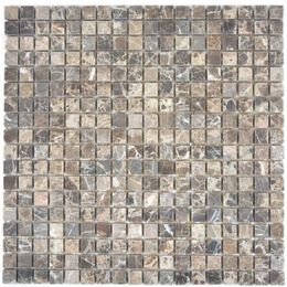 Mosani Bodenfliese Marmormosaik Mosaikfliesen beige matt / 10 Matten