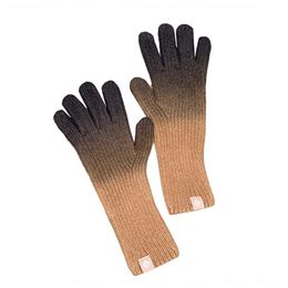 ManKle Strickhandschuhe Winter Touchscreen Handschuhe Farbverlauf Strick Fingerhandschuhe