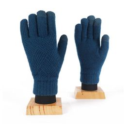 ManKle Strickhandschuhe Winter Touchscreen Handschuhe Strick Fingerhandschuhe Mehrfarbige