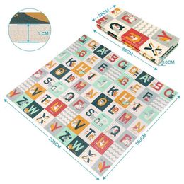 OUNUO Spielmatte Baby Spielteppich Doppelseitige Krabbelmatte 200 x 180 CM
