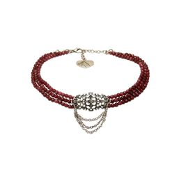 Alpenflüstern Alpenflüstern Collier Trachten-Perlen-Kropfkette Thea (rot)