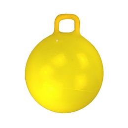 Marabellas Shop Hüpfspielzeug Springball 60cm mit Griff gelb oder rot Gymnastikball Kinder Hüpfball