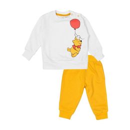 United Labels® Shirt & Hose Disney Winnie Puuh Baby Set Oberteil Pullover mit Hose Gelb / Weiß