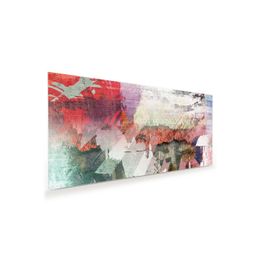 Primedeco Glasbild Wandbild Abstrakte Farben und Muster mit Aufhängung
