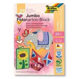 Folia Fotokarton-Block JUMBO 25-teilig in bunt