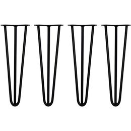 MONSTER SHOP Skiski Legs 4 x 3 Streben Hairpin-Legs Haarnadelbeine Haar-Nadel-Beine Haarnadel-Beine Tischbeine Möbelfüße Stuhlbeine Möbelbeine