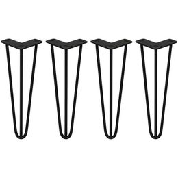 MONSTER SHOP Skiski Legs 4 x 3 Streben Hairpin-Legs Haarnadelbeine Haar-Nadel-Beine Haarnadel-Beine Tischbeine Stuhlbeine Möbelbeine Möbelfuß Tischfüße