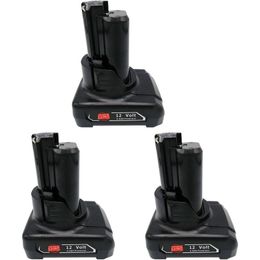 3X Akku für Bosch gba 12 Volt / 4,0 Ah, Professional Ersatzakku gba 10,8 v Akkupack Ersatz für Bosch 2607337302 1600Z0002Y BAT412 BAT420 BAT411