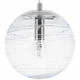 Beliani - Hängeleuchte Trensparent Glas mit Schirm in Kugelform Moderner Look - Transparent