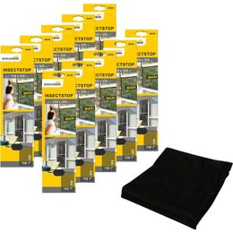 Schellenberg Fliegengitter-Gewebe Maxi 50325, Insekten- und Mückenschutz für große Fenster, 150x300 cm, anthrazit, grau