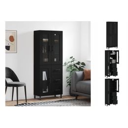 vidaXL Kleiderschrank Regal Highboard Schrank Hochschrank Schwarz 69