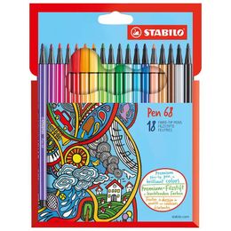 Filzstift Stabilo® Pen 68 18er-Pack