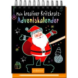 Ars Edition Mein kreativer Kritzkratz-Adventskalender, Kartoniert (TB)