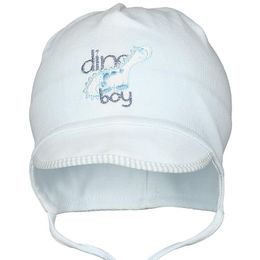 Wegener Kids - Binde-Mütze DINO BOY mit Schirm in hellblau, Gr.44