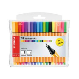 Fineliner Stabilo® point 88 Mini 18er Pack