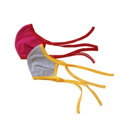 Mund-Nasen-Maske ARIA 2er-Pack in pink/grau