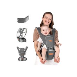 PLEKER Bauchtrage Babytrage mit Hüftsitz Bauchtragen & Rückentrage alle Jahreszeiten