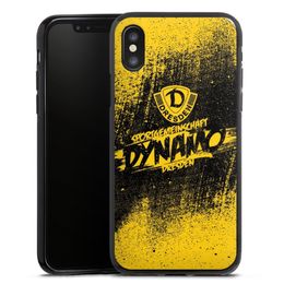 DeinDesign iPhone X Handy Silikon H&uuml;lle Case schwarz Handyh&uuml;lle Logo Official Licensed Product Sg Dynamo Dresden