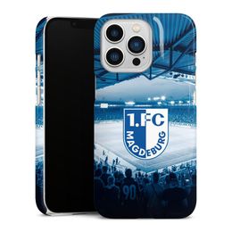 DeinDesign iPhone 13 Pro Handy Premium Case Smartphone Handyh&uuml;lle Schutzh&uuml;lle gl&auml;nzend Stadium 1. Fcm 1. Fc Magdeburg Premium Case