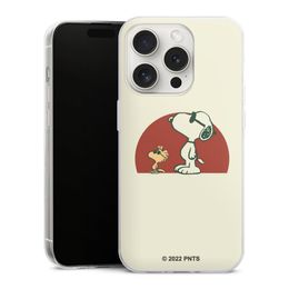 DeinDesign iPhone 15 Pro Handy Slim Case Silikon Handyh&uuml;lle transparent H&uuml;lle extra d&uuml;nn Snoopy Official Licensed Product Kindheit Silikon Slim Case
