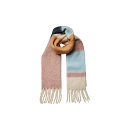 Pieces Schal PCBEA LONG SCARF NOOS BC, mit Fransen, blau