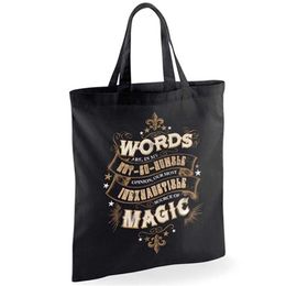 Harry Potter Beuteltasche Tragetasche Stoffbeutel WORDS MAGIC schwarz